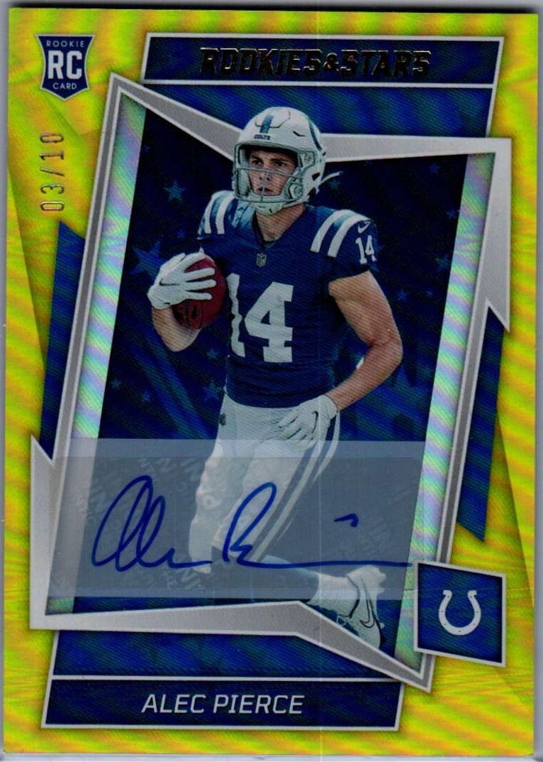 2022 Panini Rookies & Stars - Rookies Alec Pierce #130 Gold Signatures ...