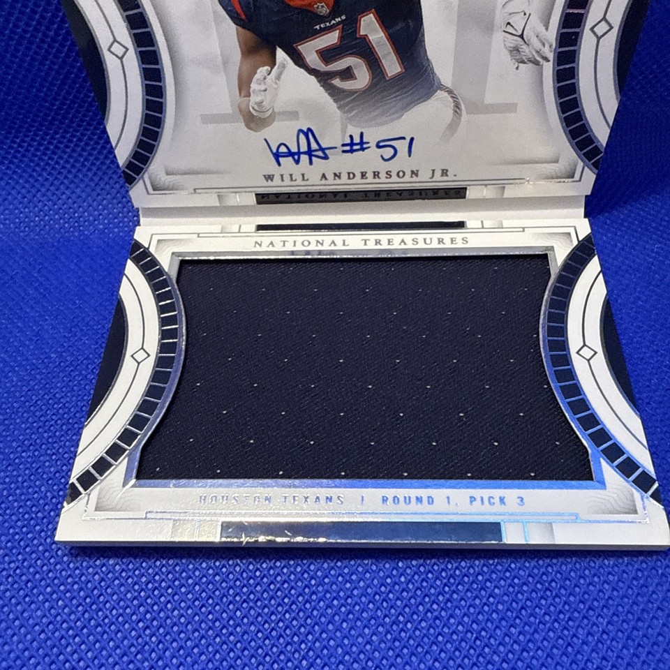 WILL ANDERSON JR BOOKLET AUTO /99 RC NATIONAL TREASURES RJB-WAJ TEXANS ...