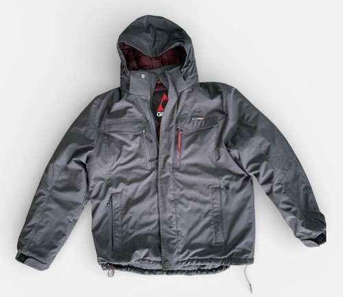 Gerry Men’s XL Insulated Ski Jacket Gray Waterproof Snow Winter Hooded ...