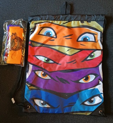 Teenage Mutant Ninja Turtles Drawstring Backpack W/Masks | eBay