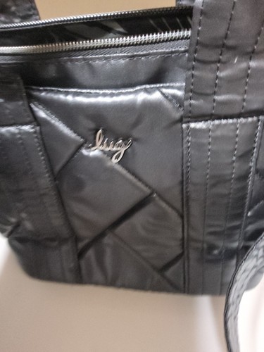 Lug Dory Mini Crossbody Bag Purse Black Metallic Embroidery Adjustable ...