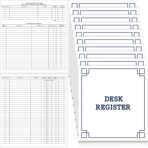 10 Pcs Check Desk Registers Checkbook Register for Business Checkbooks ...