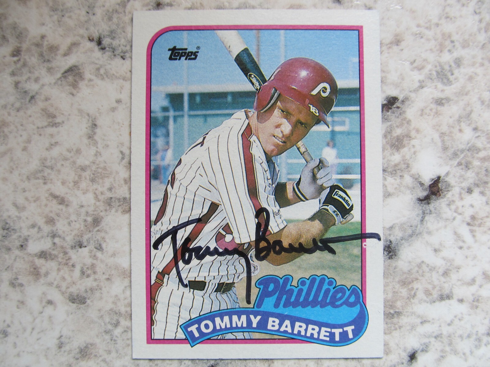 Phillies Tommy Barrett Signed Autographed 1989 Topps Mint | eBay