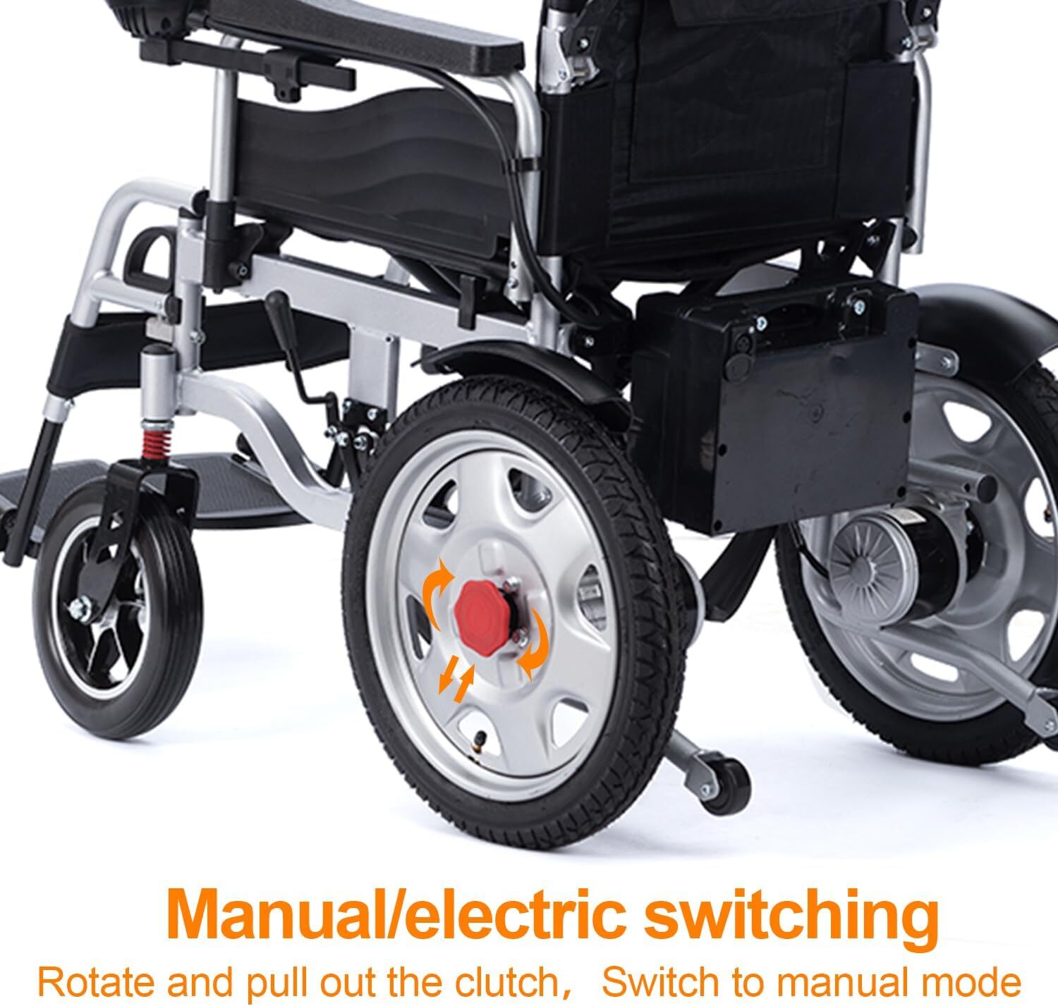 500W Dual Motor Electric Wheelchair Folding Mobility Aid Motorized ...