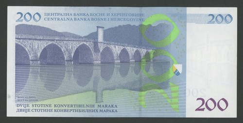 🔴BOSNIA HERZEGOVINA 200 Convertible Maraka 2022 UNC🔴Nobel laureate Ivo ...