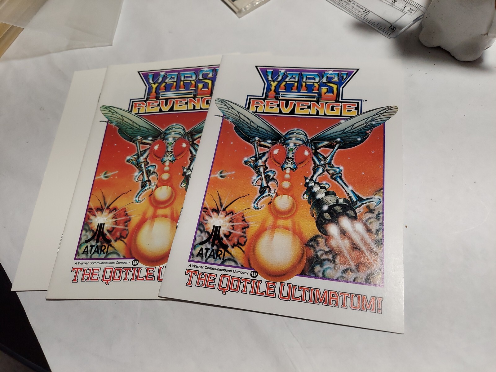 (2) Vintage 1982 Atari Yars Revenge, The Qotile Ultimatum Booklet 2 ...