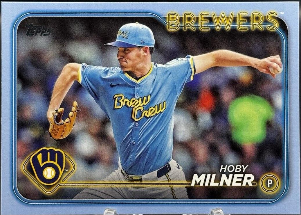 2024 Topps Update Series - Hoby Milner #US87 Father's Day Powder Blue ...