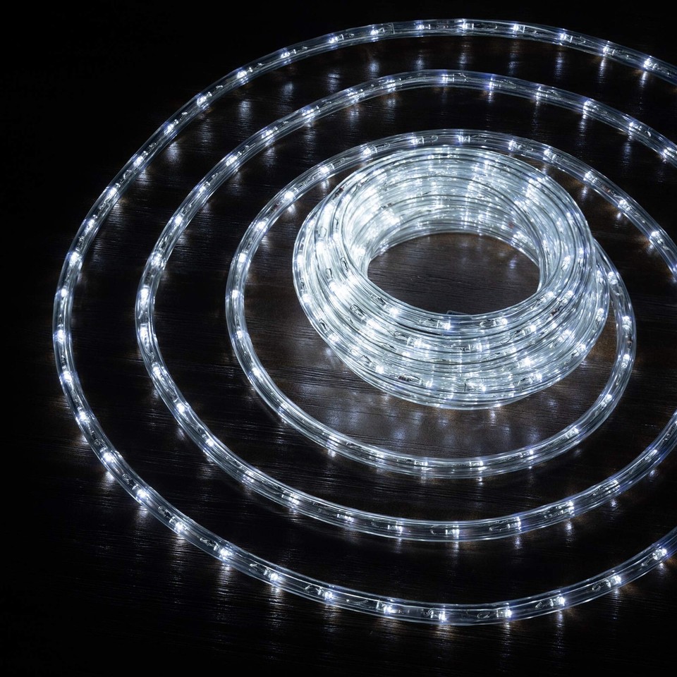 10' 20' 25' 50' 100' 150ft Outdoor LED Rope Light Water-Resistant ...