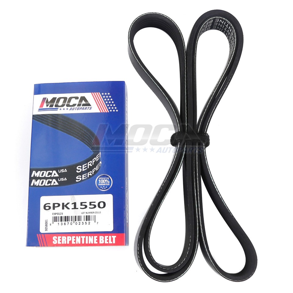Serpentine Belt Fits BMW Ford Land Rover MOCA EPDM 6PK1550 | eBay