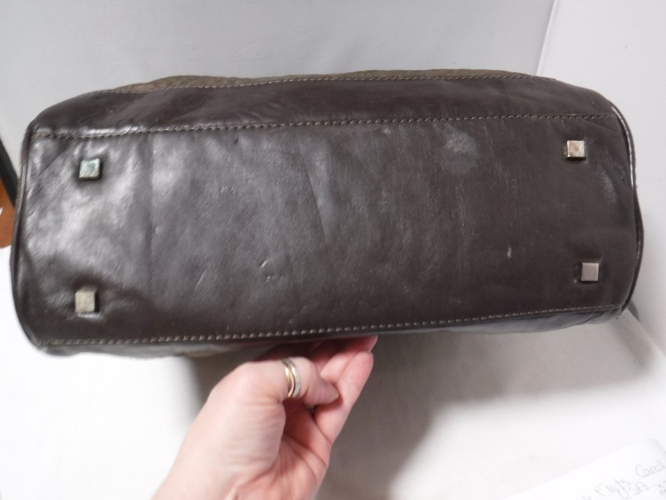 GA2 Thirty-One Cindy Large Brown Quilted Poppy Brown Purse Tote Bag ...