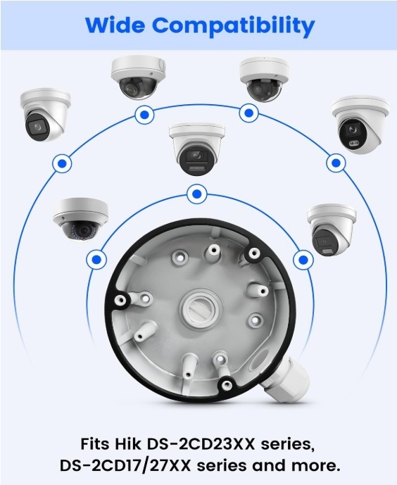 HIK DS-1280ZJ-DM21, CB135, Junction Box Bracket For DS-2CD2347G1-LU ...
