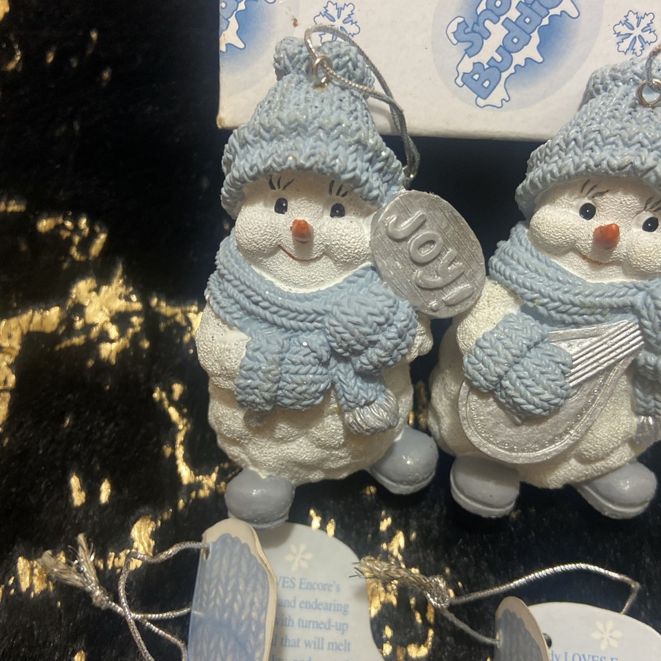 Lot of 3 Snow Buddies Christmas Ornaments – Vintage Collectible W Box ...