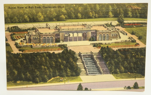 1951 Aerial View of Ault Park Cincinnati Ohio Vintage Postcard Tichnor ...