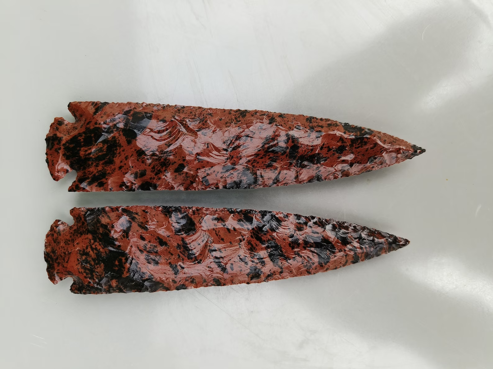 Handmade Mahogany Obsidian Arrowheads Gemstone Hand Knapped Crystal 2 ...