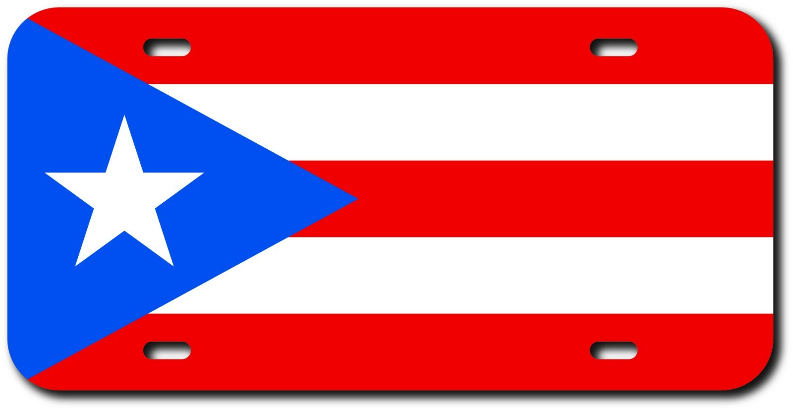 PUERTO RICO BANDERA FLAG VEHICLE PLASTIC LICENSE PLATE AUTO USA MADE ...