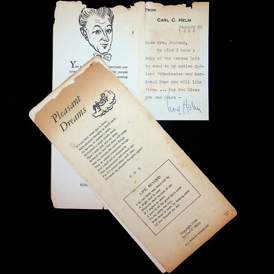 Christian Poetry Booklet 1954 For Better Or Verse Carl C. Helm Sunshine ...