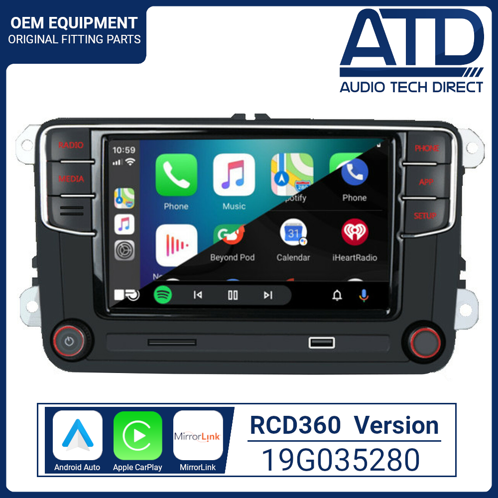 RCD360 For VW Transporter T5.1 T6 Radio Car Play Android Auto 6.5 MQB ...