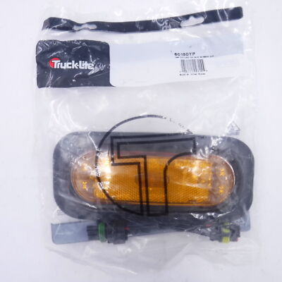 Truck-Lite Model 60 Oval Amber Signal LED Light Lamp Kit 12V, 60180YP ...