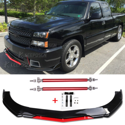 For Chevrolet Silverado 1500 SS Front Bumper Lip Splitter Spoiler ...