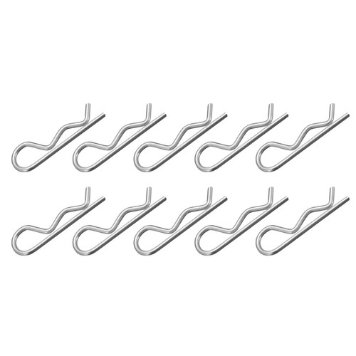 50Pcs Cotter Pins 2mmx40mm Carbon Steel R Shaped Spring Clip Pin Silver ...