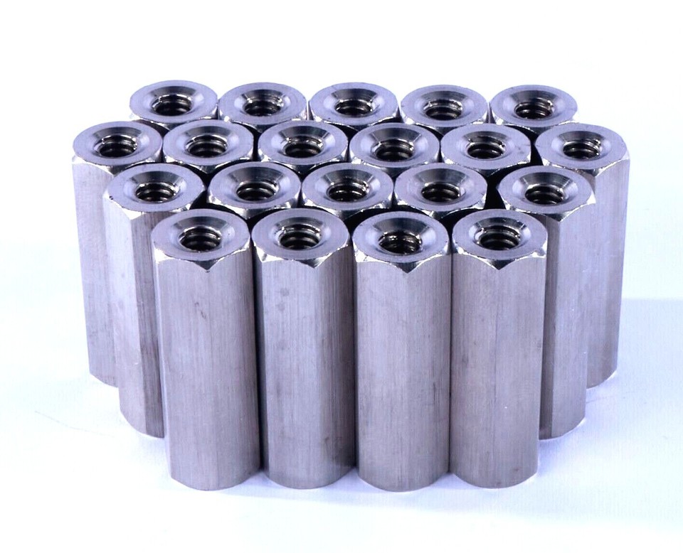 1/2 HEX ROD COUPLING NUTS 1/4-20 x 1-1/2 L STAINLESS STEEL STANDOFF ...