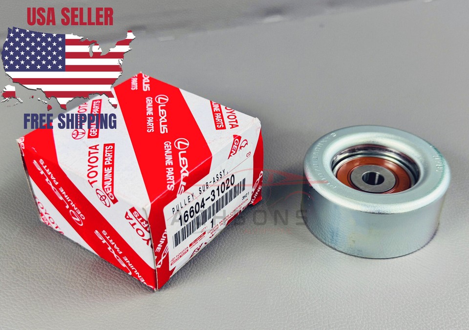 16604-31020 GENUINE TOYOTA PULLEY SUB-ASSY IDLER NO.2 OEM 1660431020/ ...