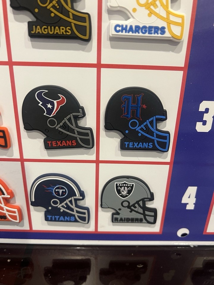 VINTAGE NFL HOUSTON TEXANS ALTERNATE HELMET RUBBER STANDINGS BOARD ...