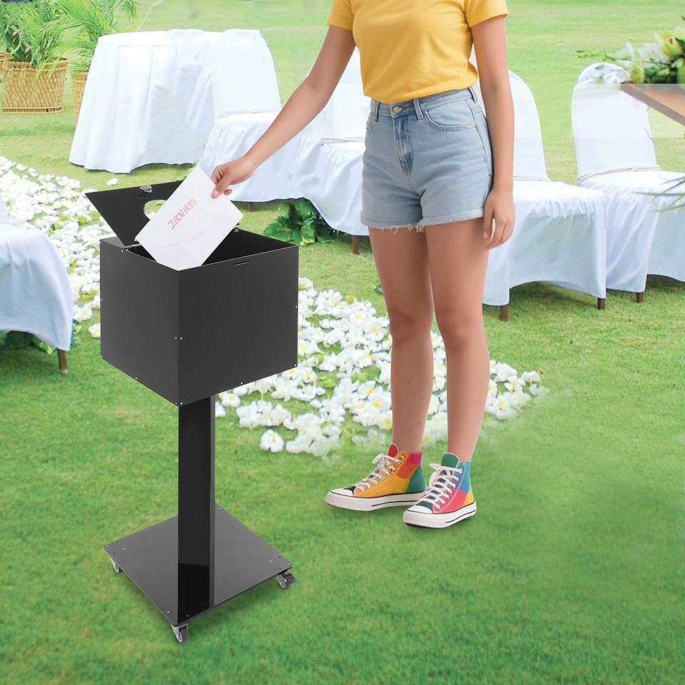 Suggestion Ballot Box with Lock and Key, Floor Standing Donation Box ...