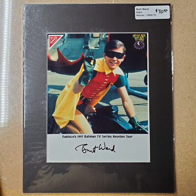 Burt Ward-Robin Batman Autograph 8x10 Photo Signed & Matted w COA (AU-M ...