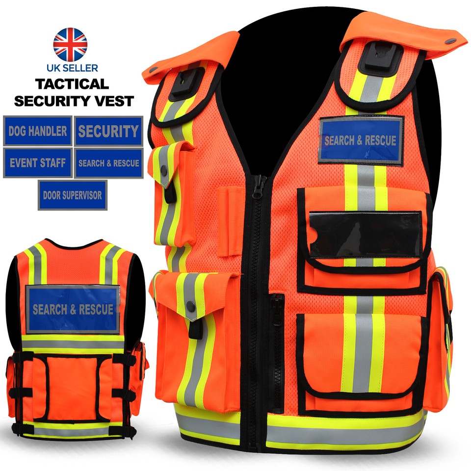 Hi Viz Tactical Security Dog Handler Vest Enforcement CCTV Tac Jacket ...