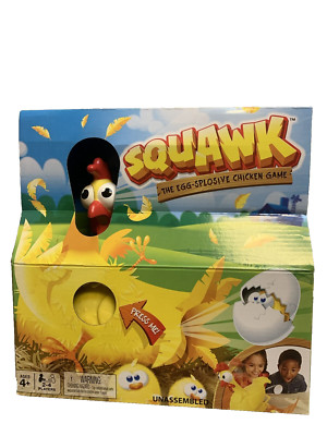 Squawk The Egg-Splosive Chicken Game by Mattel Crack the Egg Rubber ...