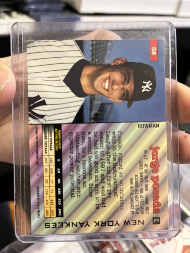 JORGE POSADA ROOKIE CARD 1994 Bowman RC New York Yankees Baseball ...