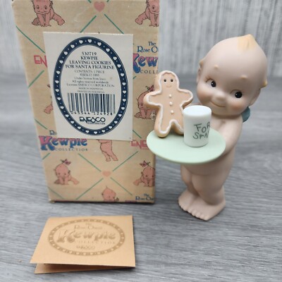 1993 Vintage Kewpie Leaving Cookies for Santa Bisque Figurine in ...