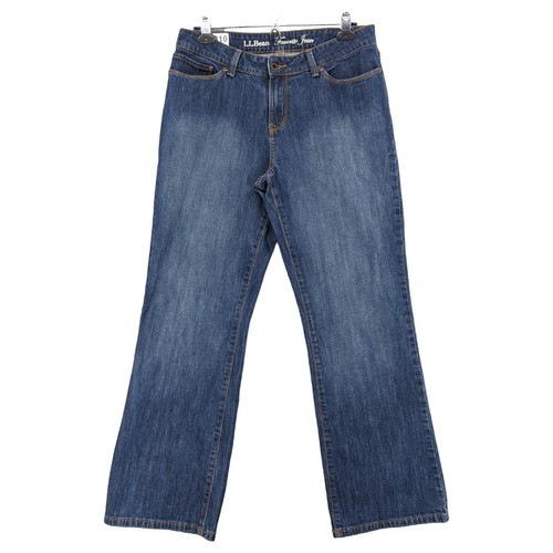 L.L. Bean Favorite Jean Bootcut Jeans Women Size 12 Blue Straight Fit ...