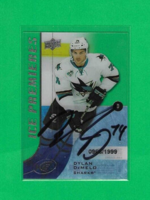 DYLAN DeMELO 2015-16 UD ICE SAN JOSE SHARKS ROOKIE AUTOGRAPH CARD | eBay