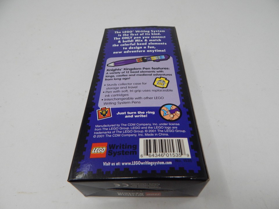 VTG LEGO Writing System Knights Kingdom Pen Set 2001 Lego Pen #1535 ...