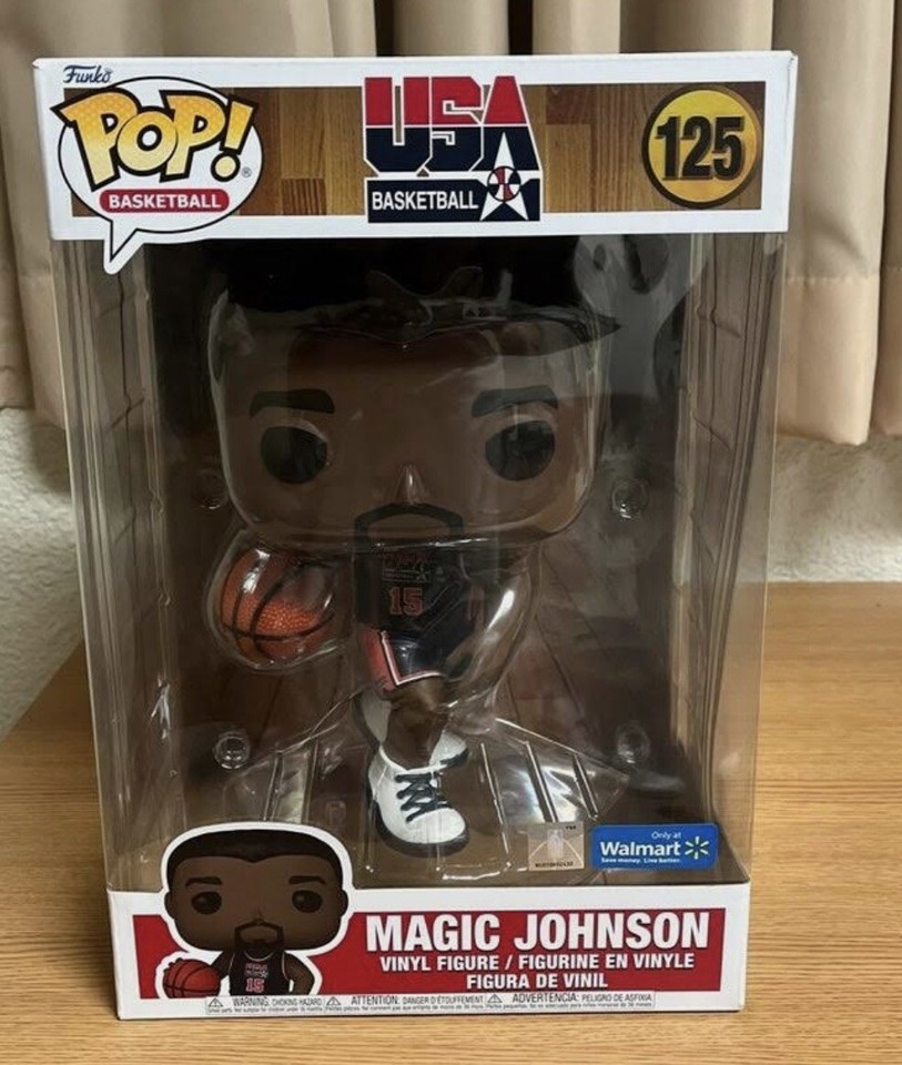 Funko Pop! Magic Johnson #125 - 10" - Walmart - Team USA - NBA ...