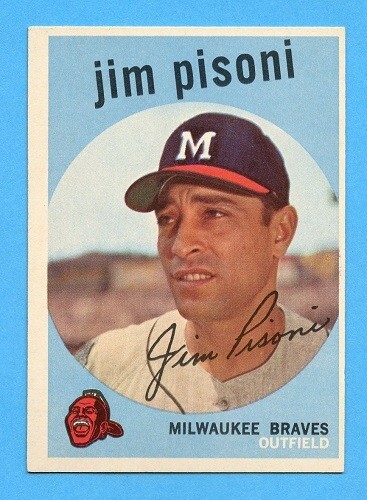 1959 TOPPS # 259 JIM PISONI MILWAUKEE BRAVES EXMT+ FREE SHIPPING | eBay