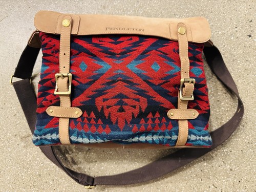 Pendleton Vintage Satchel Leather, Wool, Canvas, Suede Bag Book ...