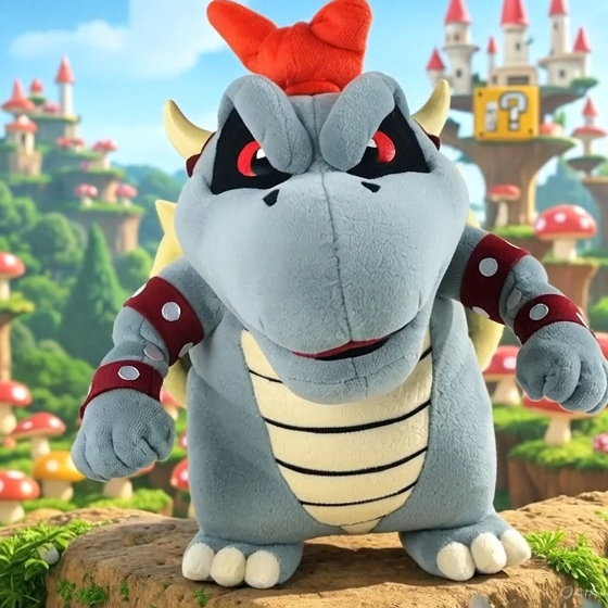 Best Super Mario Gray Bowser King Koopa Jumbo Size Stuffed Plush Toy 10 ...