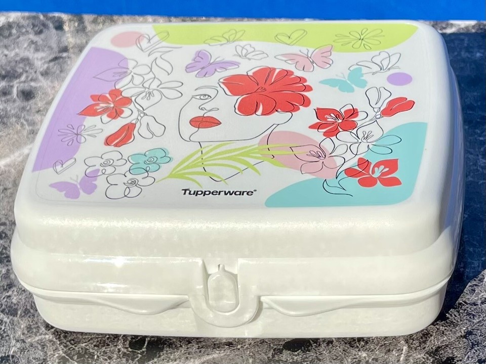 Tupperware Sandwich Keeper Square Away Container Different Colors New ...