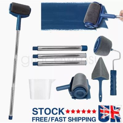 Paint Runner Pro Roller Brush Set Wall Painting Edger Handle DIY Tool ...