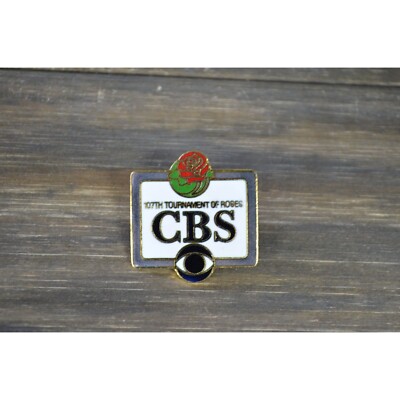 Vintage CBS Icon Pin Badge 1996 Roses Tournament 107th Marked 1984 ...