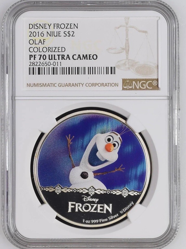 8 Disney Frozen Character coins Niue 1oz .999 Silver NGC PF70 Ultra ...