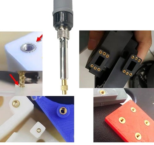 Heat Set Insert tip Tool Vertical Heat Pressing Machine Heat Brass ...