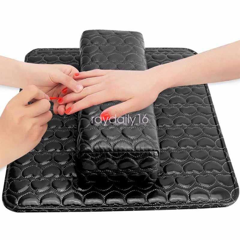 2pcs Comfortable PU Rectangle Manicure Rest Hand Pillow Table Mat for ...