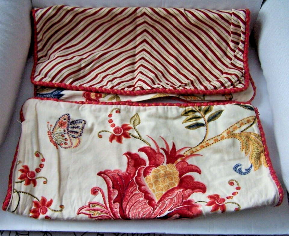 2 Rose Tree Home Floral & Stripe Decorative Reversible Pillow Covers 16 ...