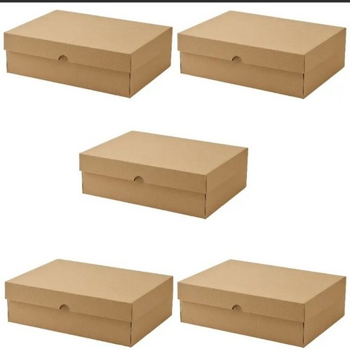 5 Collapsible Cardboard Storage Boxes Lid Vattentrag A4 Box Stackable ...