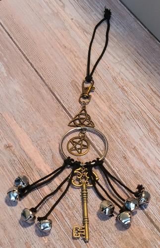 Witch Bells with Key for Door Witchcraft Bells Supplies Wiccan Decor ...