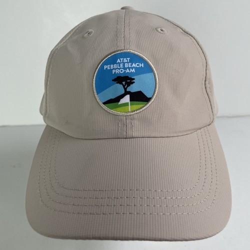 AT&T Pebble Beach Pro-Am Beige Tan Adjustable Hat Golf Cap | eBay